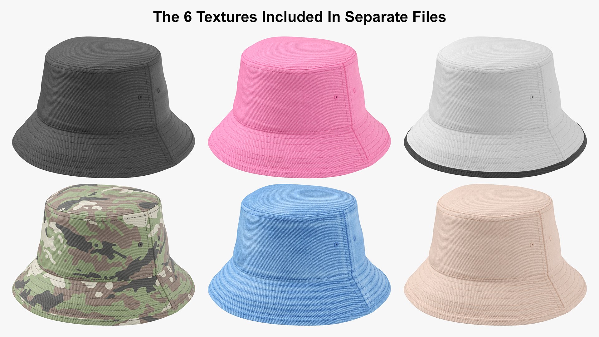 Camouflage Bucket Hat Model - TurboSquid 2306297