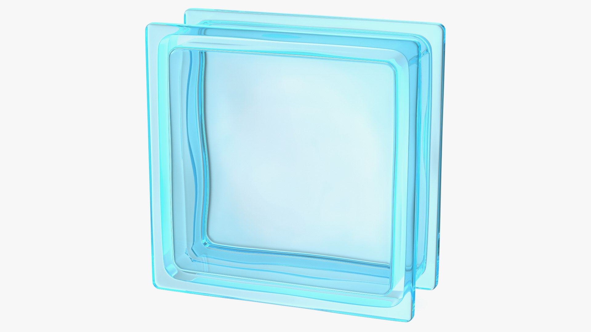 Blue Square Glass Block 3D - TurboSquid 1830831