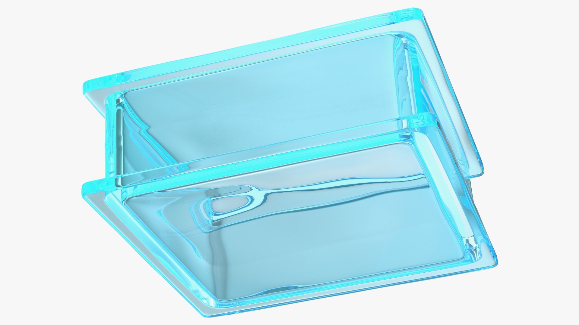 Blue Square Glass Block 3D - TurboSquid 1830831