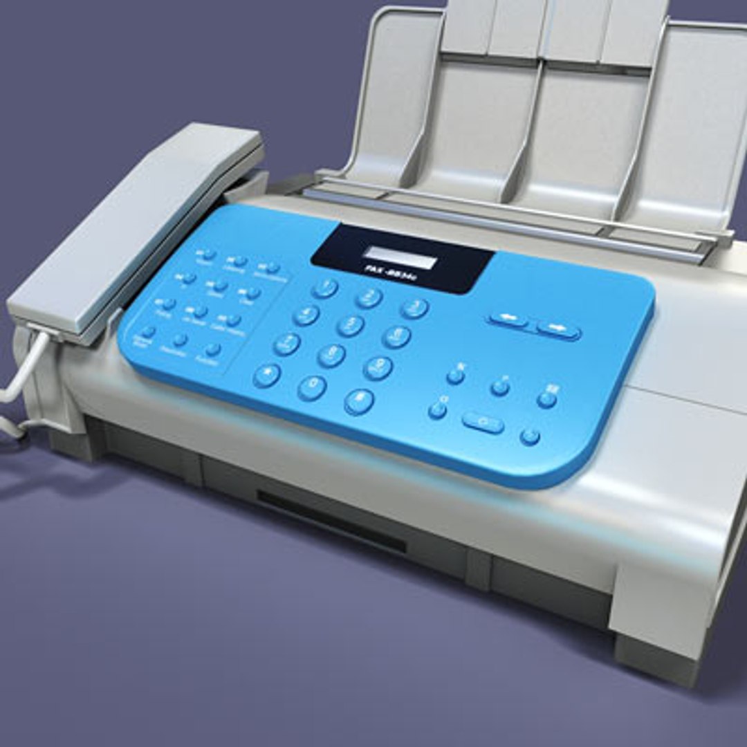 fax machine 3d model