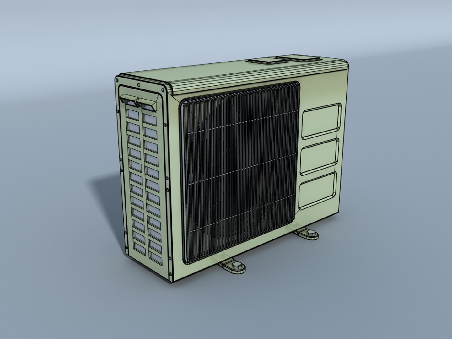 Air Conditioner Outdoor Compressor 3d Lwo