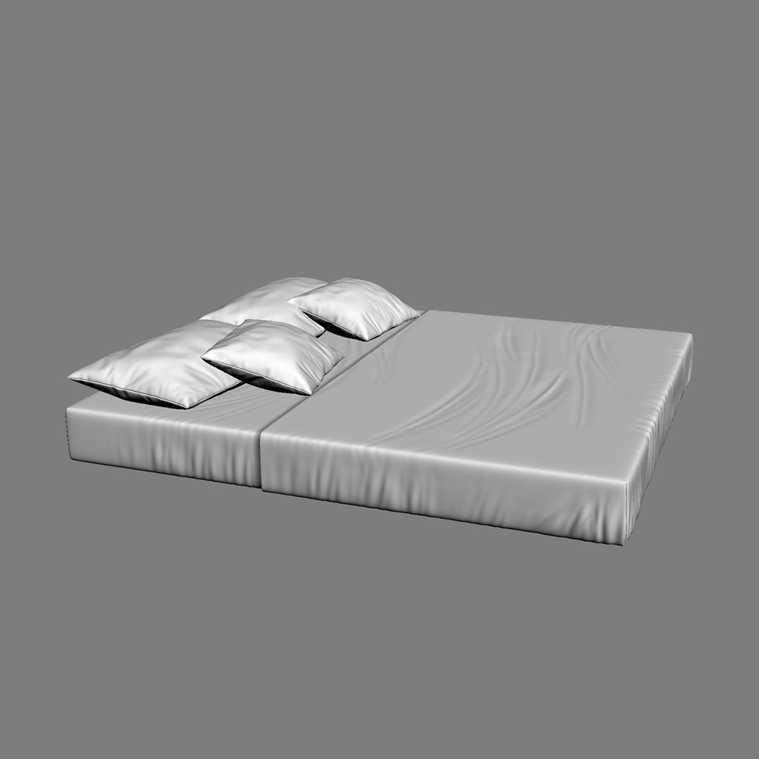 bed set 3d obj
