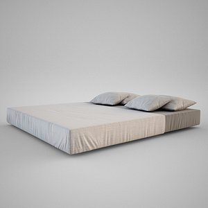 3d model bed mattress sheet set