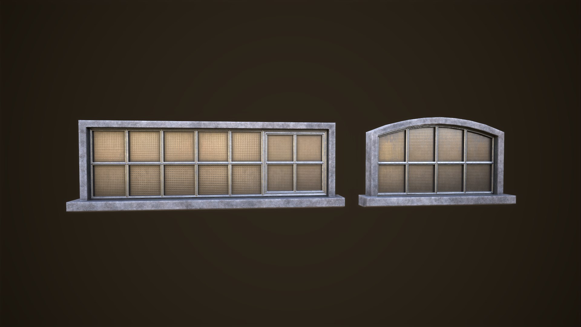 3D Set Of Industrial Windows - TurboSquid 2112283
