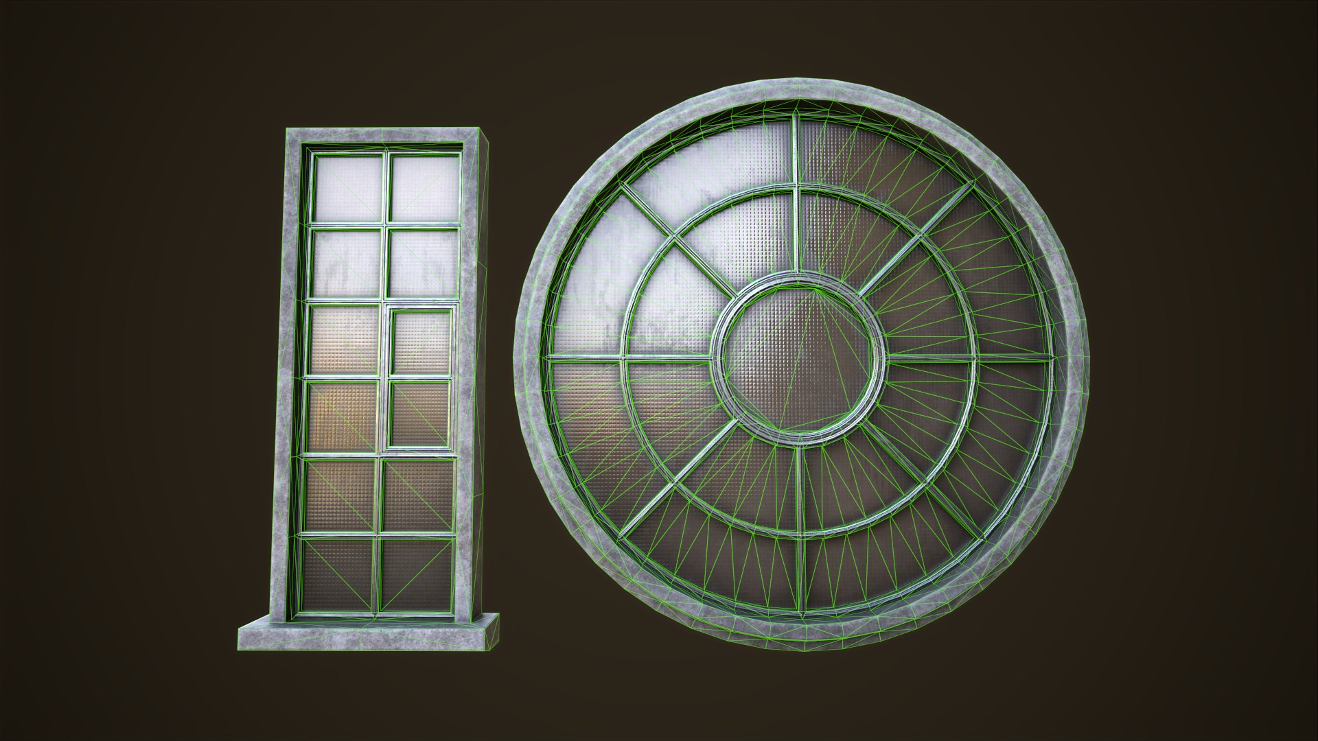 3D Set Of Industrial Windows - TurboSquid 2112283