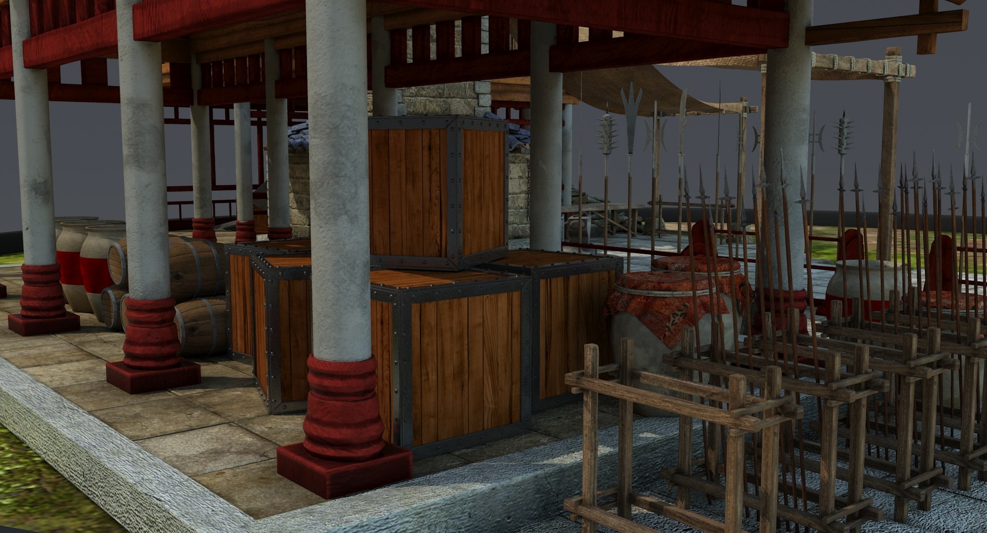 Medieval chinese blacksmith house 3D model - TurboSquid 1199071