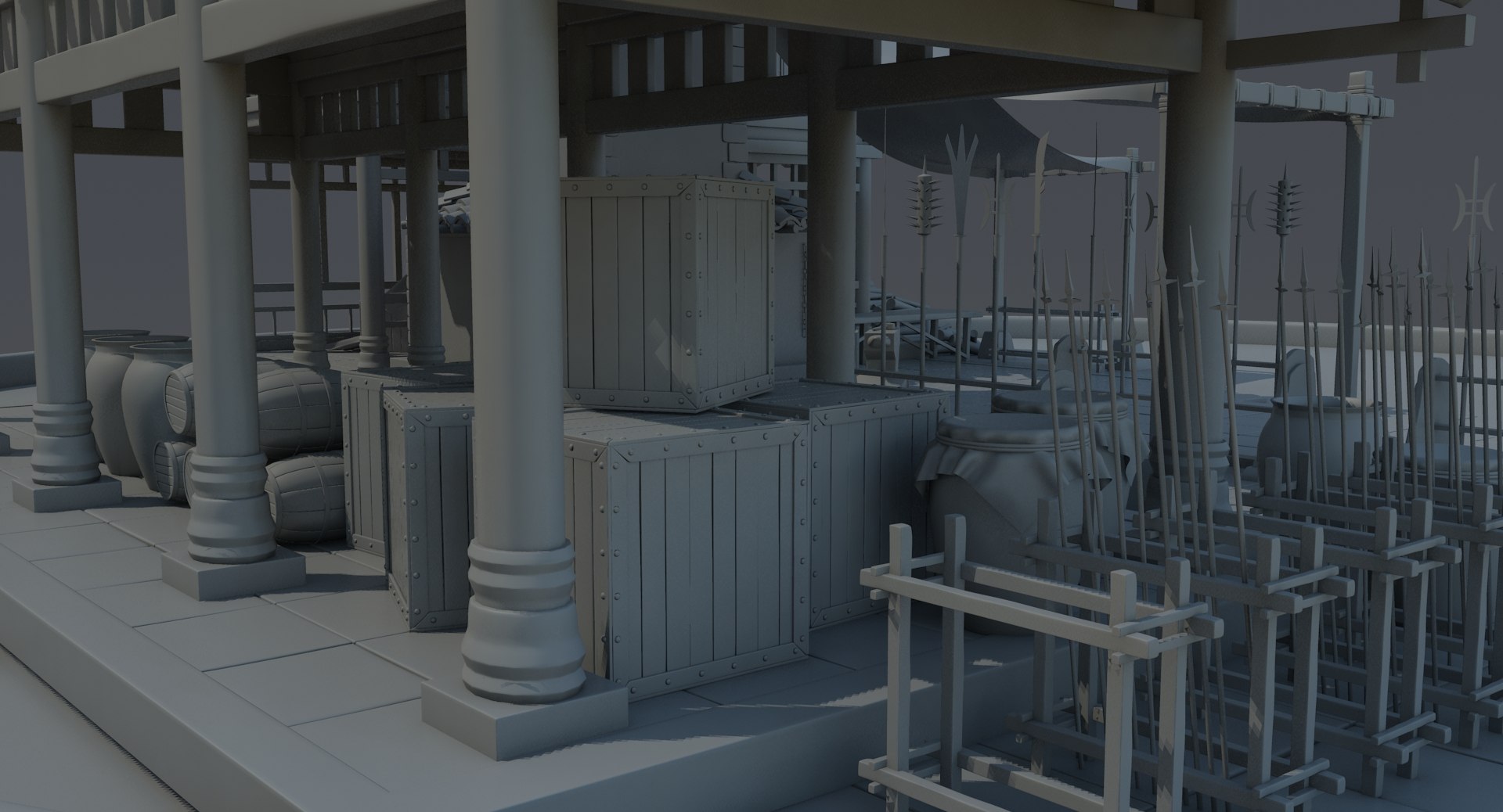 Medieval chinese blacksmith house 3D model - TurboSquid 1199071