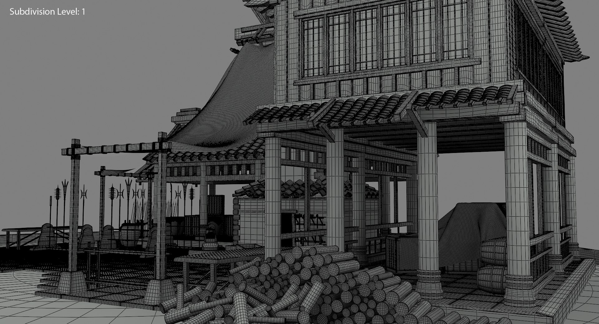 Medieval chinese blacksmith house 3D model - TurboSquid 1199071