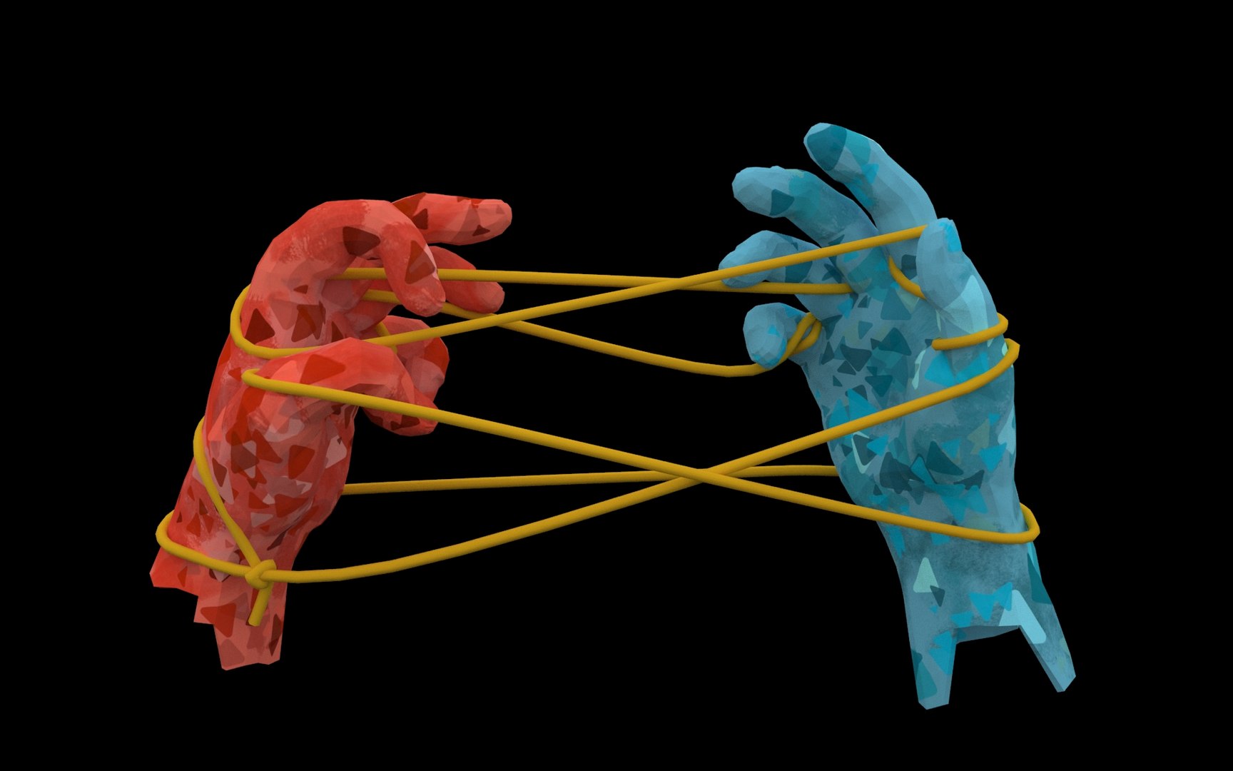 Hands Tied Rope 3D - TurboSquid 1419814