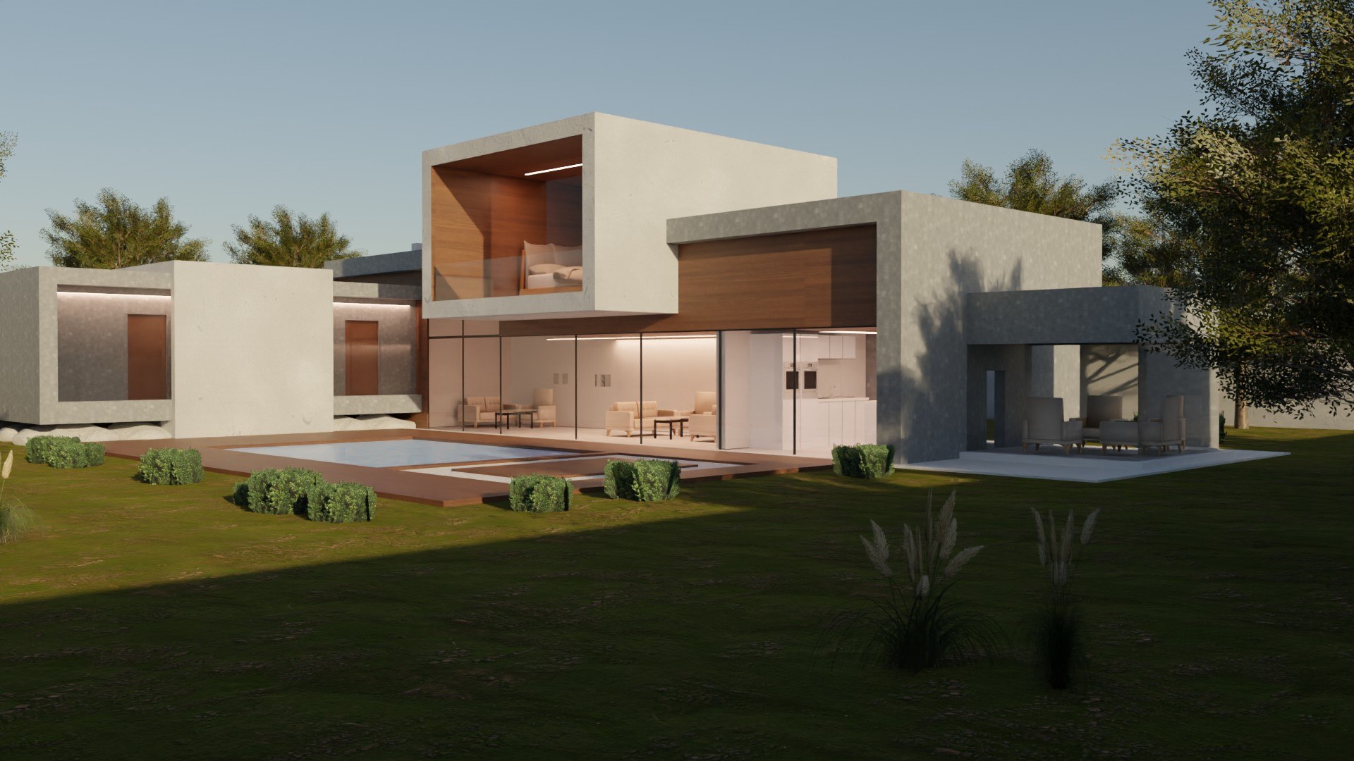 Modern Concrete House 3D Model 3D Model - TurboSquid 2316681