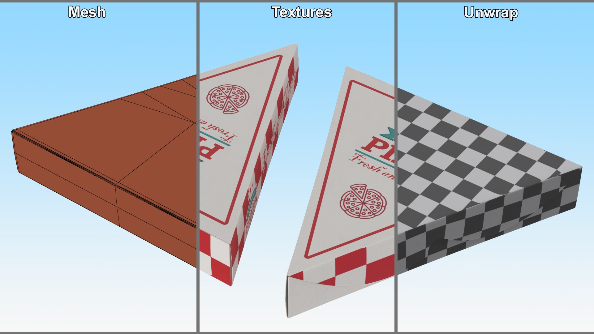 Triangle Pizza Slice Packaging Box 3D - TurboSquid 2155816