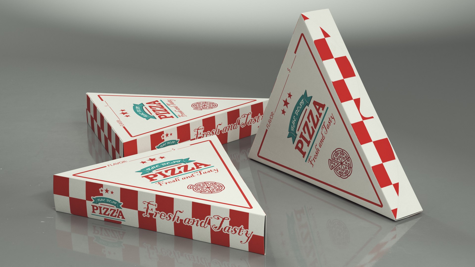 Triangle Pizza Slice Packaging Box 3D - TurboSquid 2155816