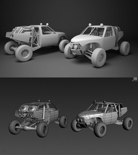 3d max buggy details car