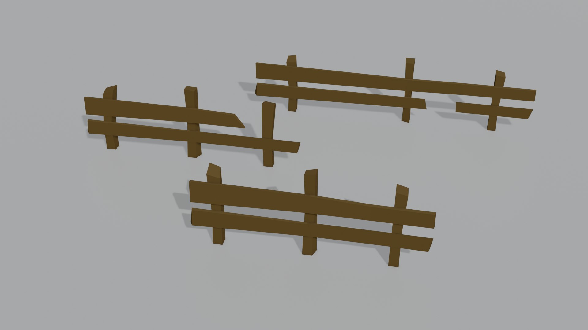 Low-Poly Style Fence model - TurboSquid 1720865