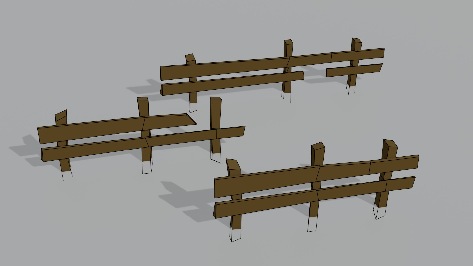 Low-Poly Style Fence model - TurboSquid 1720865