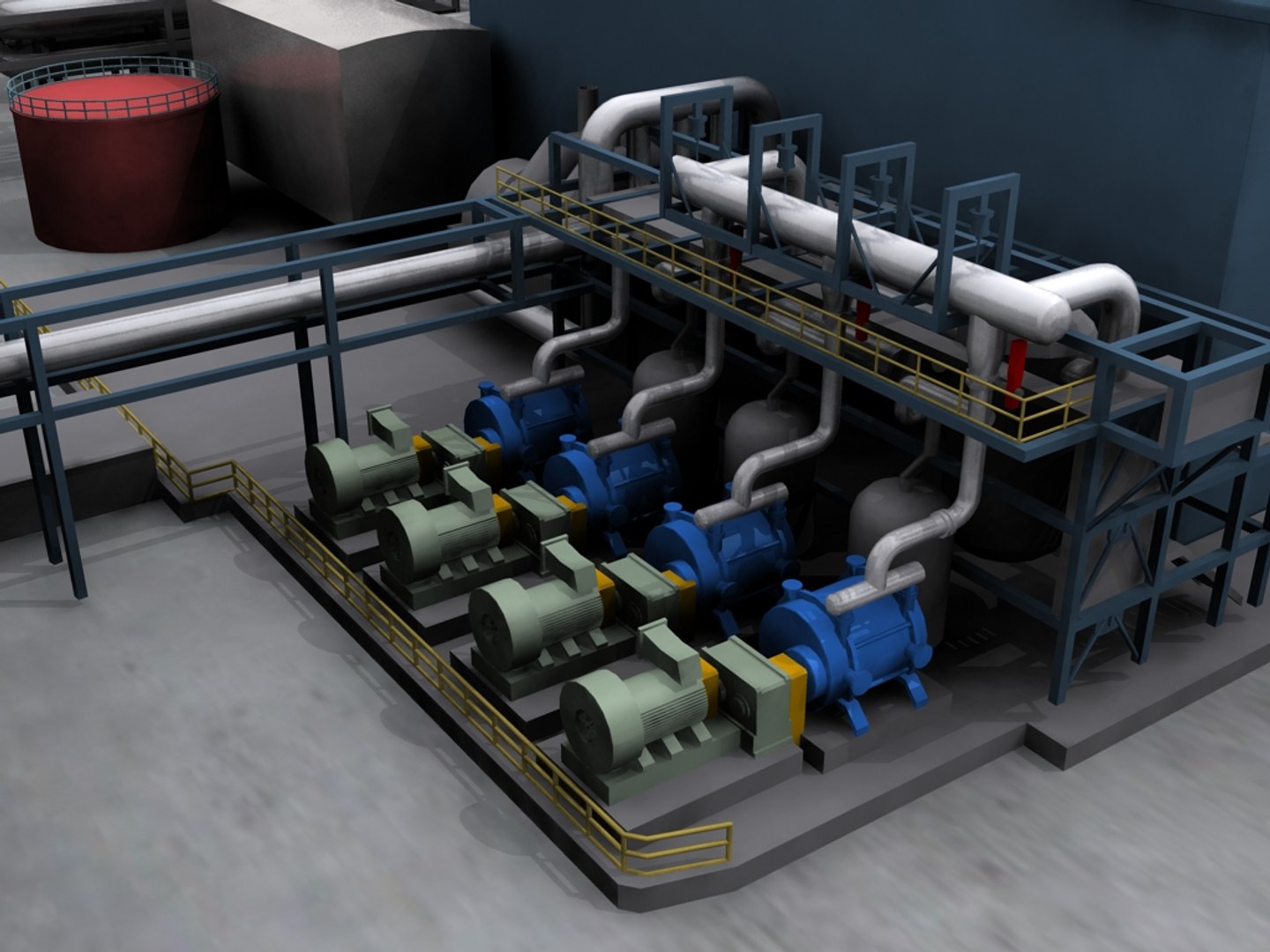 Geothermal Plant 3d Model