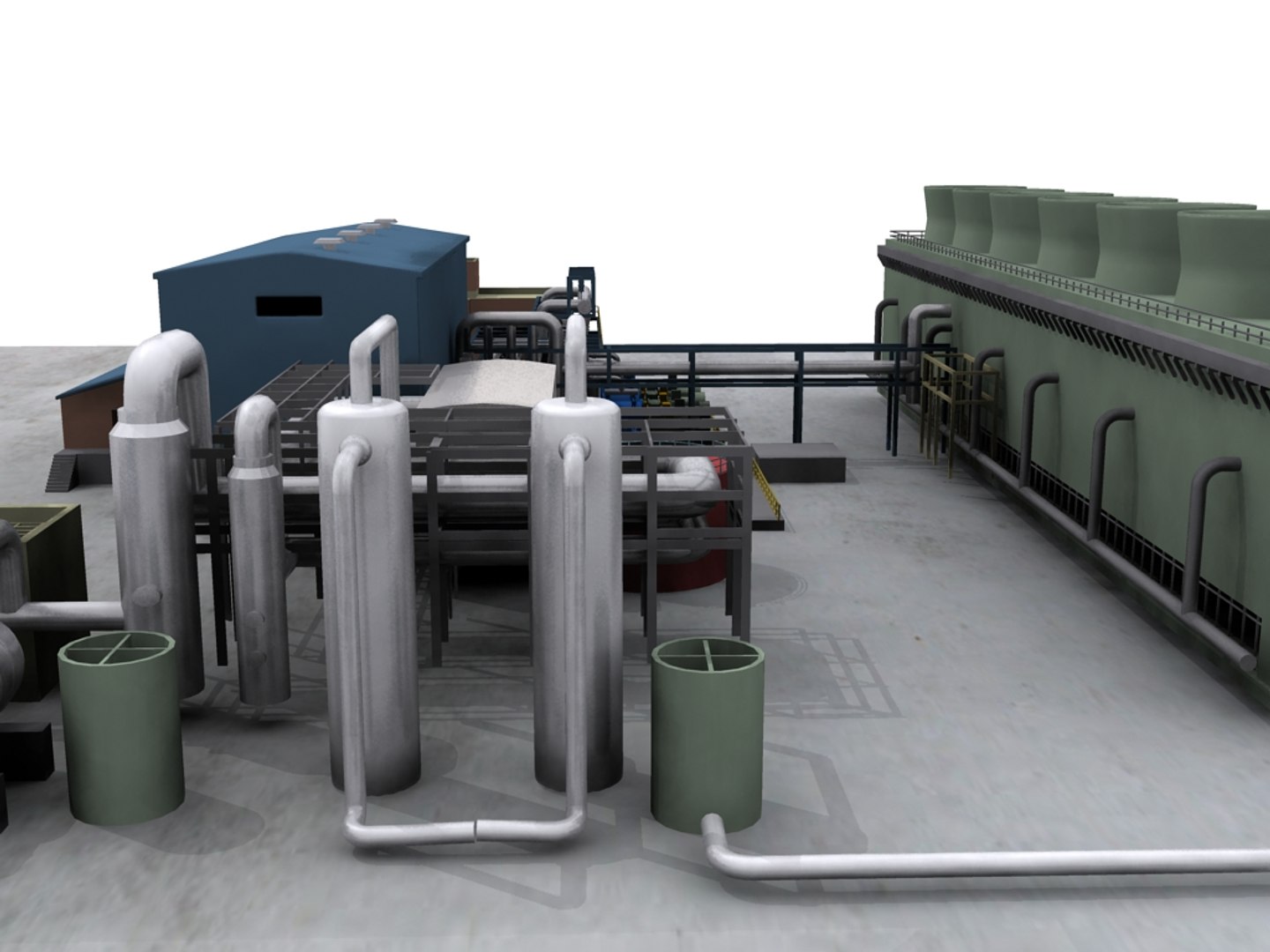 Geothermal Plant 3d Model