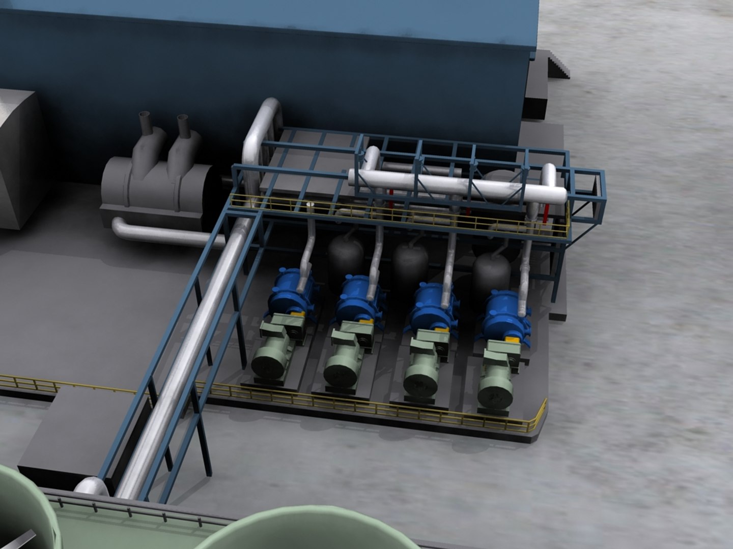 Geothermal Plant 3d Model