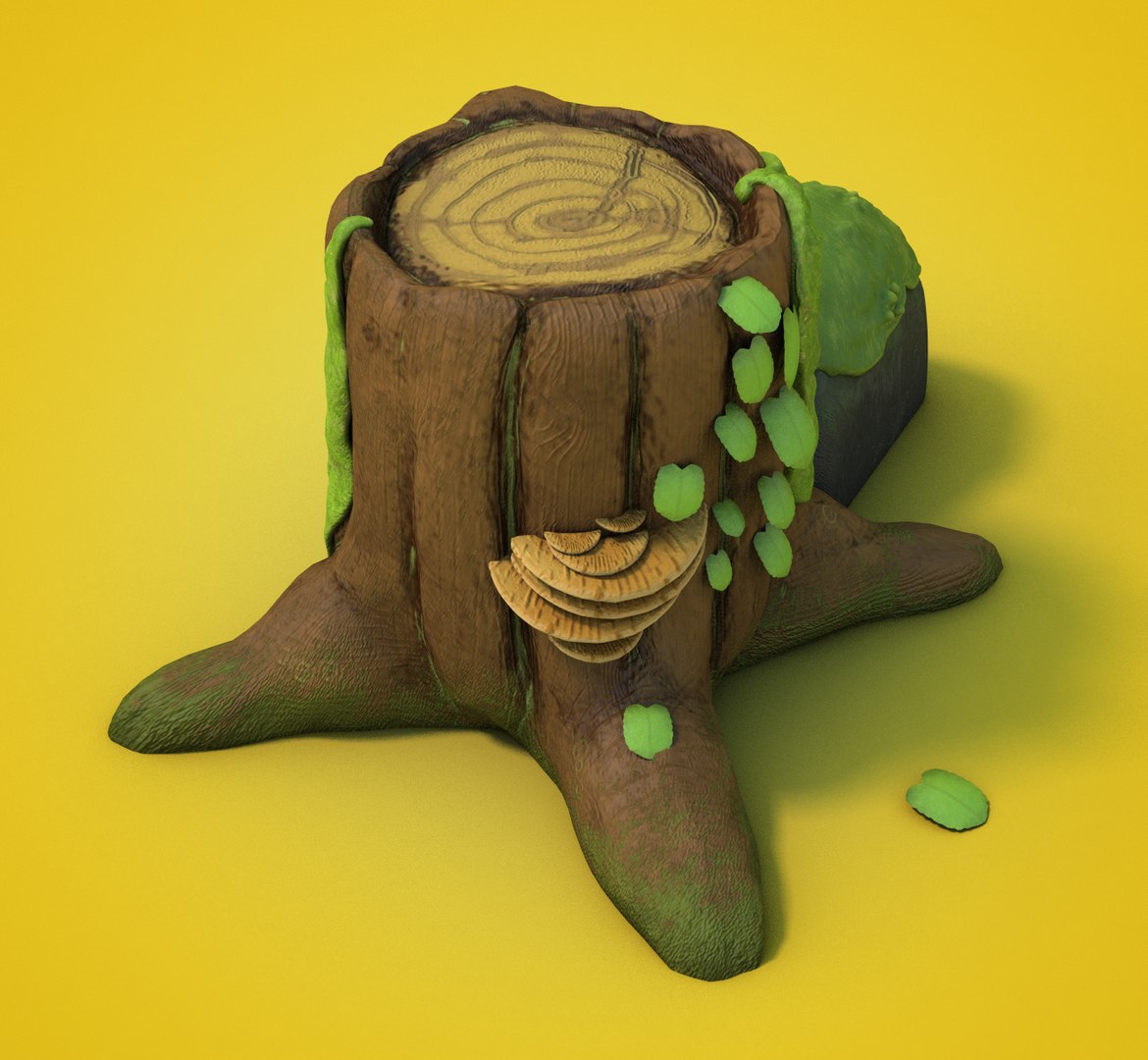 Tree Trunk Cartoon 3D - TurboSquid 1170985