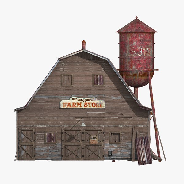 3D photorealistic old barn - model - TurboSquid 1232191