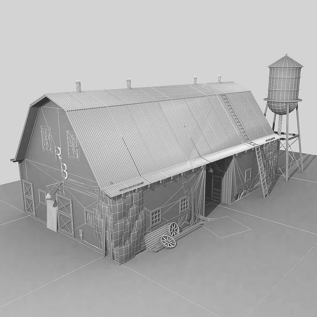 3D Photorealistic Old Barn - Model - TurboSquid 1232191