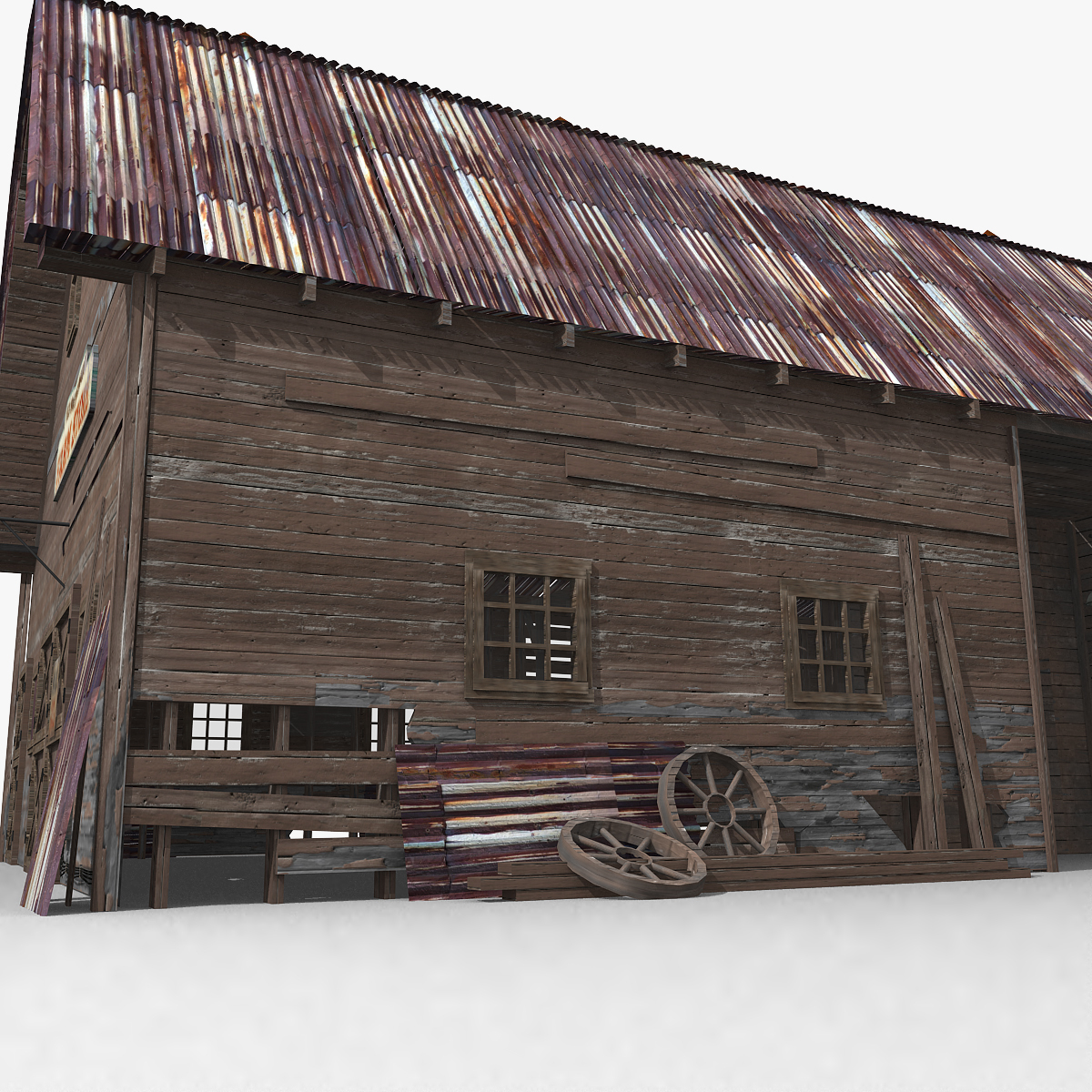 3D photorealistic old barn - model - TurboSquid 1232191