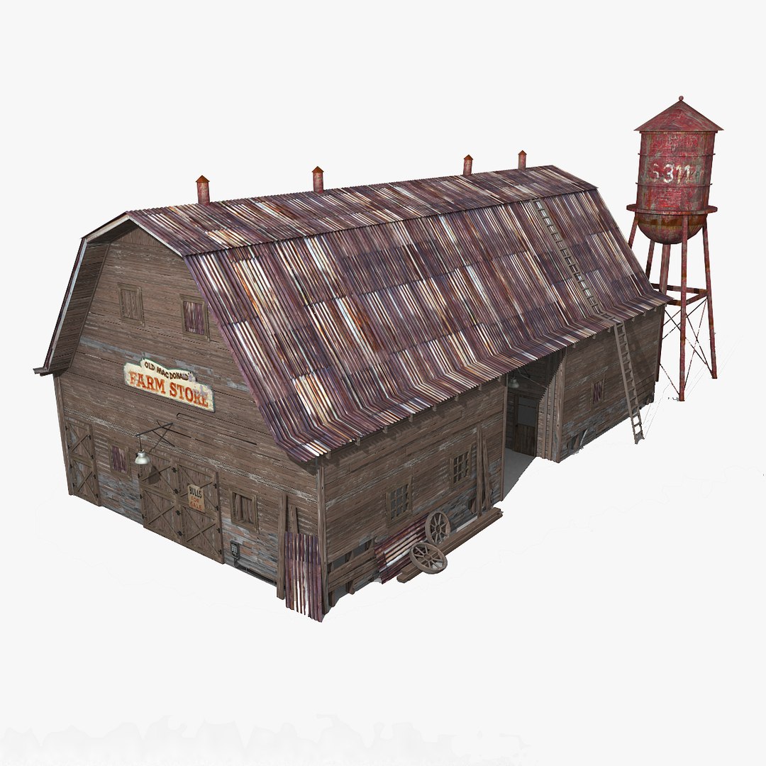 3D Photorealistic Old Barn - Model - TurboSquid 1232191