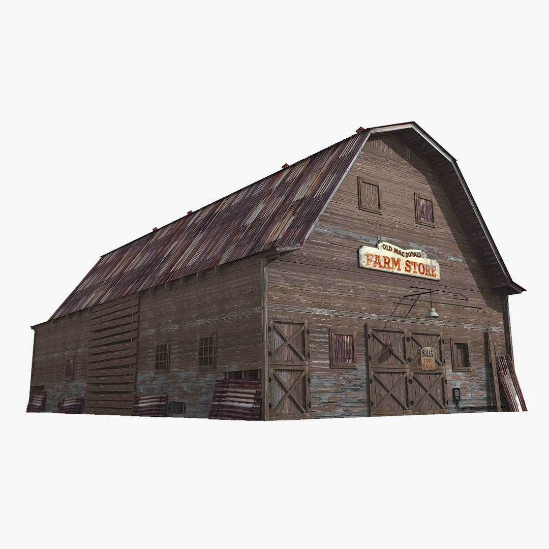 3D Photorealistic Old Barn - Model - TurboSquid 1232191