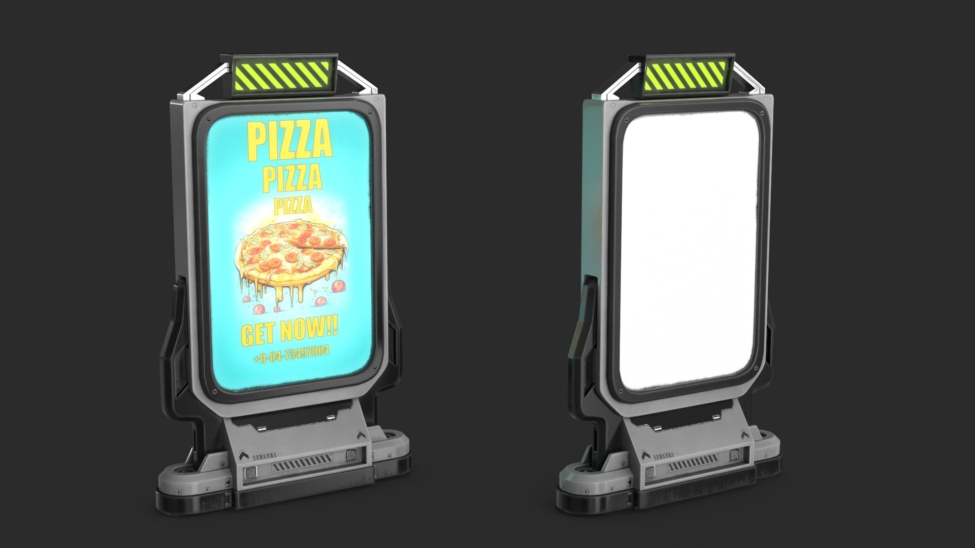 3D Sci-fi Billboard Sign - TurboSquid 2132903