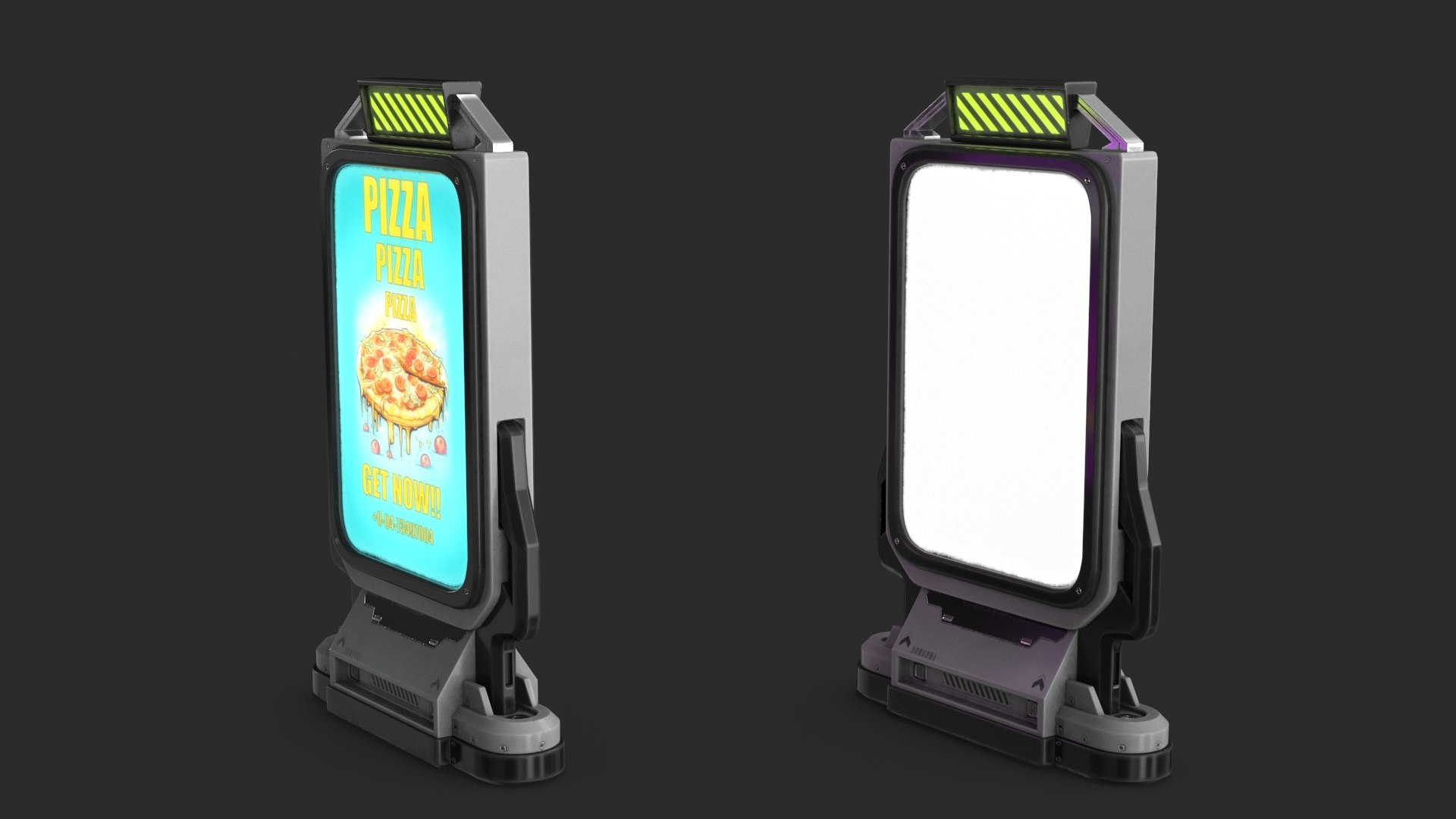 3D Sci-fi Billboard Sign - TurboSquid 2132903