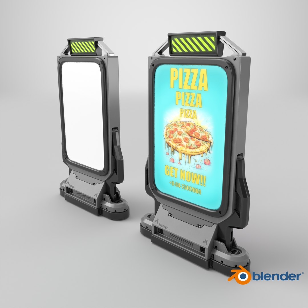 3D Sci-fi Billboard Sign - TurboSquid 2132903