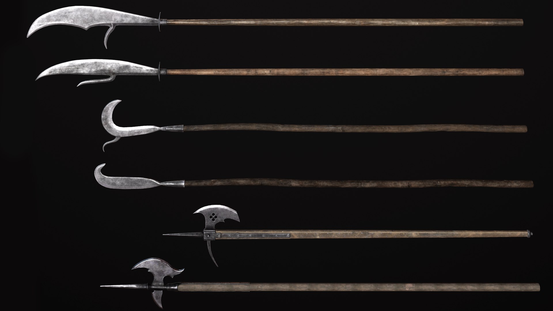 3D Medieval Weapon - Polearm II Model - TurboSquid 2197480
