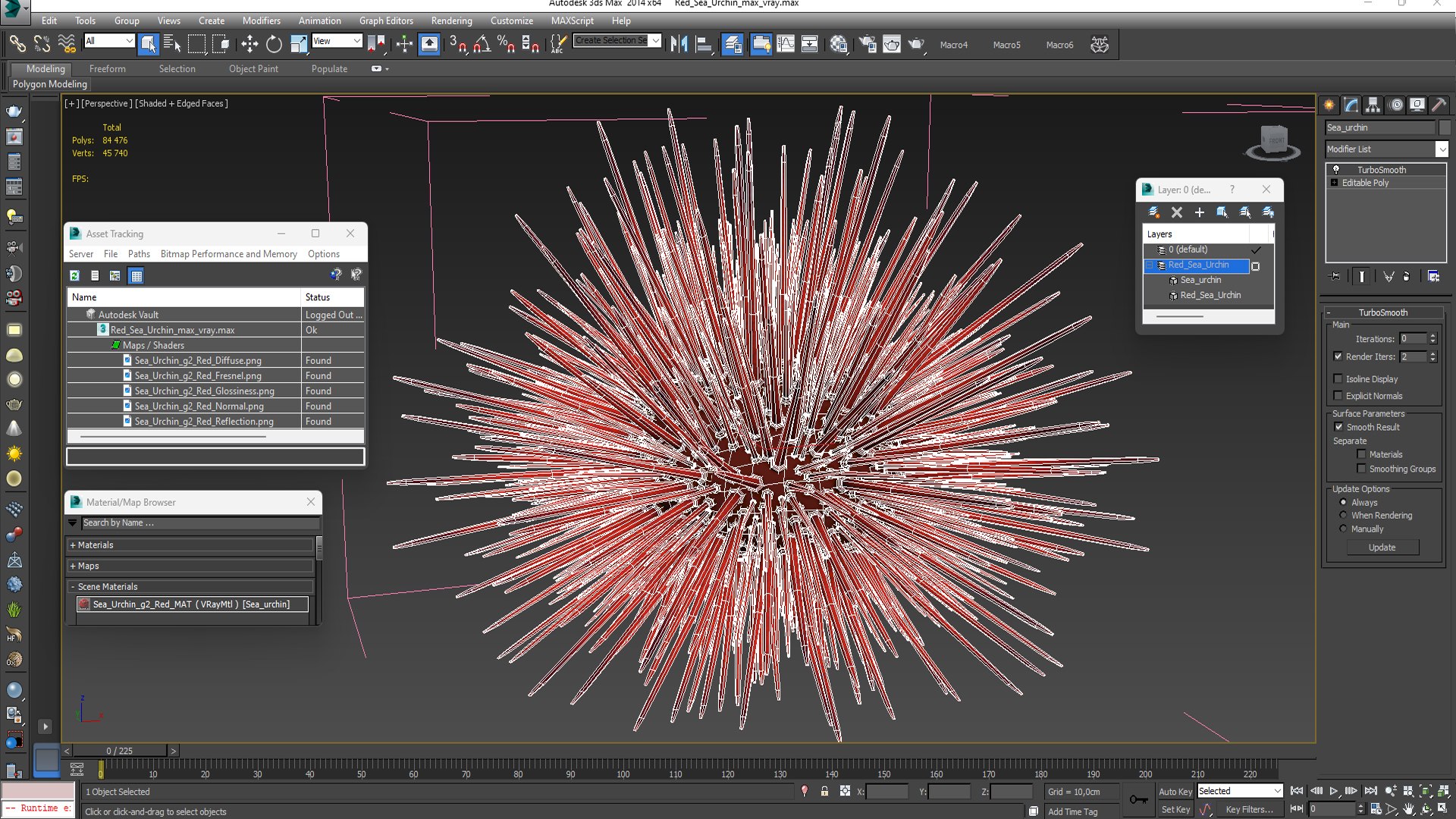 3D Red Sea Urchin - TurboSquid 2243129