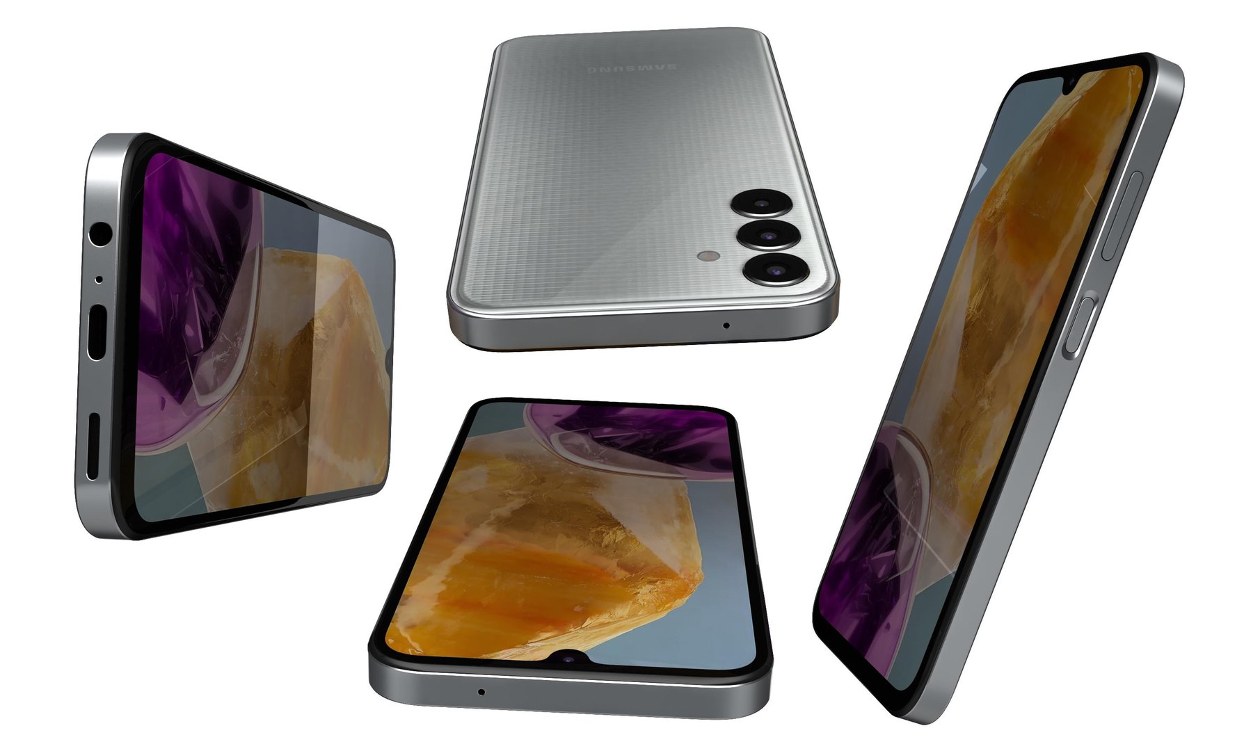 3D Samsung Galaxy M15 Gray Model - TurboSquid 2210461