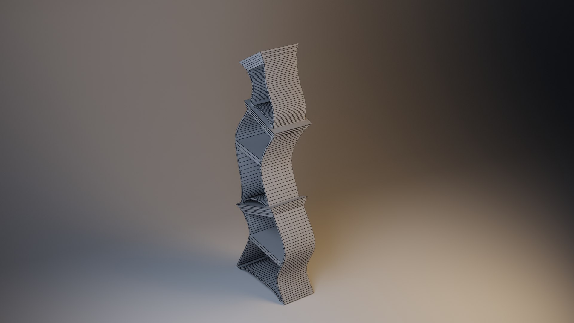 Curved Cupboard 3D Model 3D - TurboSquid 1735286