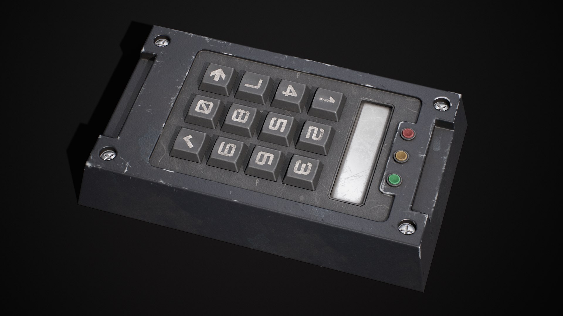 3D Old Keypad Lock - PBR Game Ready Low Poly Model - TurboSquid 2344529