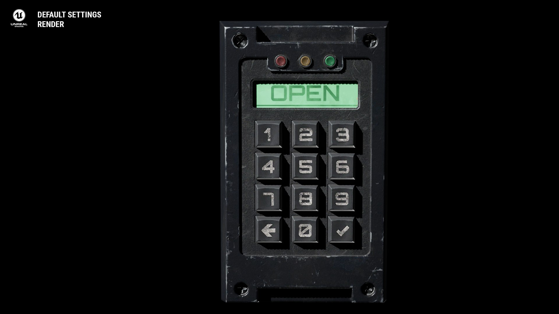 3D Old Keypad Lock - PBR Game Ready Low Poly Model - TurboSquid 2344529