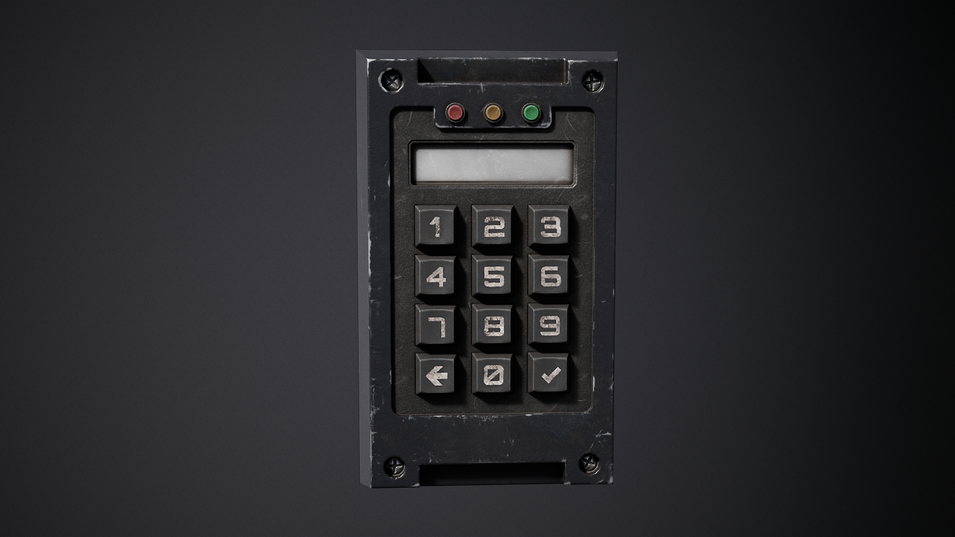 3D Old Keypad Lock - PBR Game Ready Low Poly Model - TurboSquid 2344529