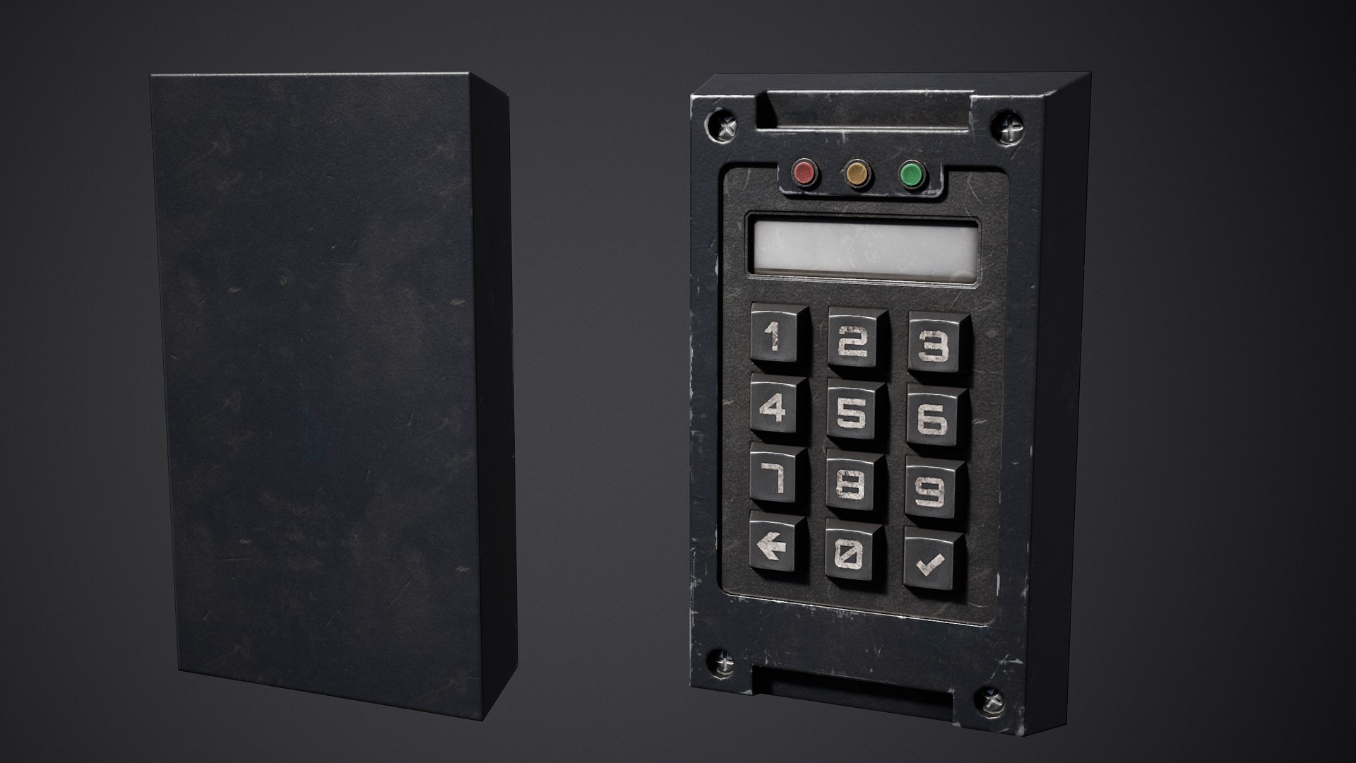 3D Old Keypad Lock - PBR Game Ready Low Poly Model - TurboSquid 2344529