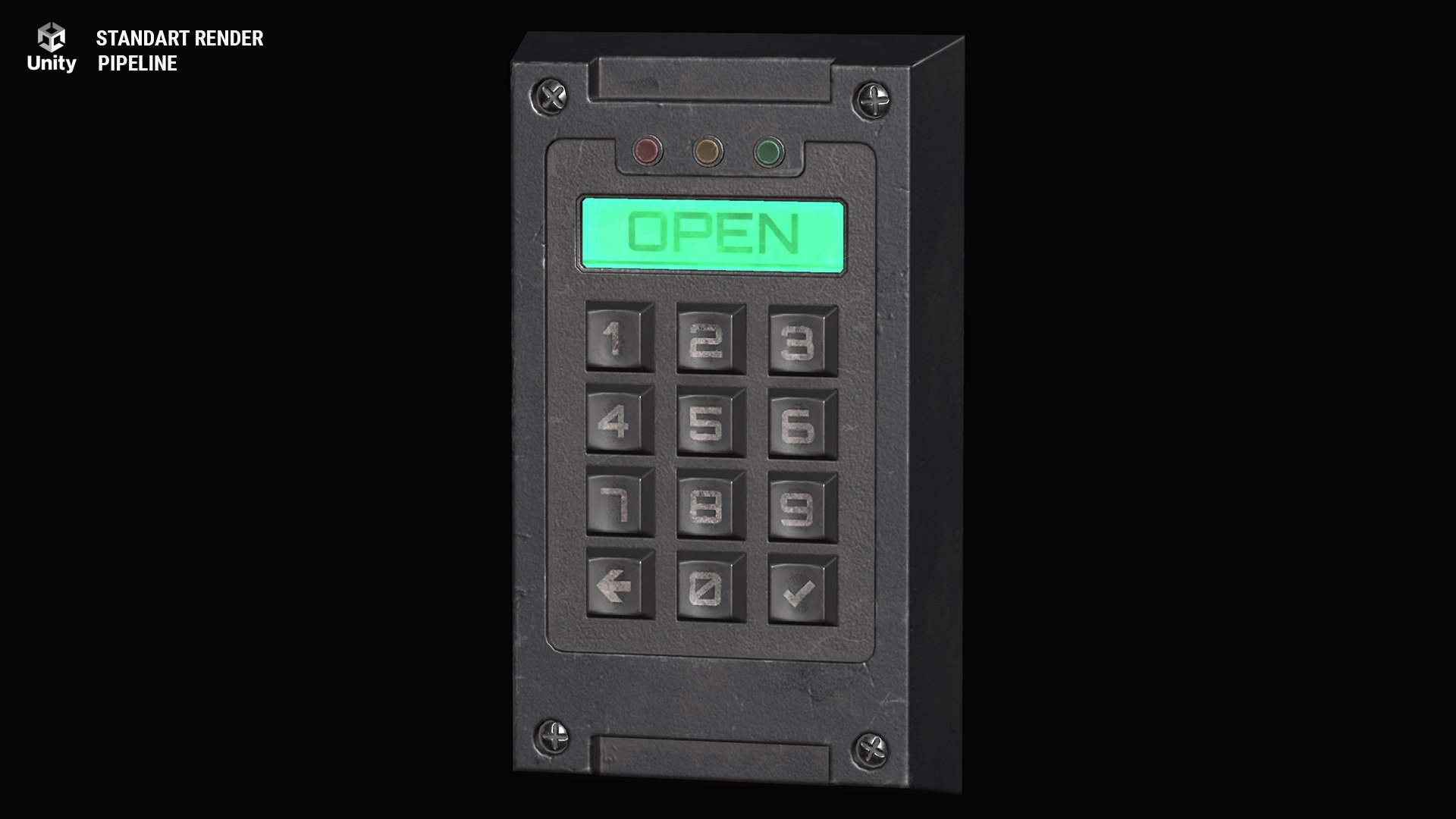 3D Old Keypad Lock - PBR Game Ready Low Poly Model - TurboSquid 2344529