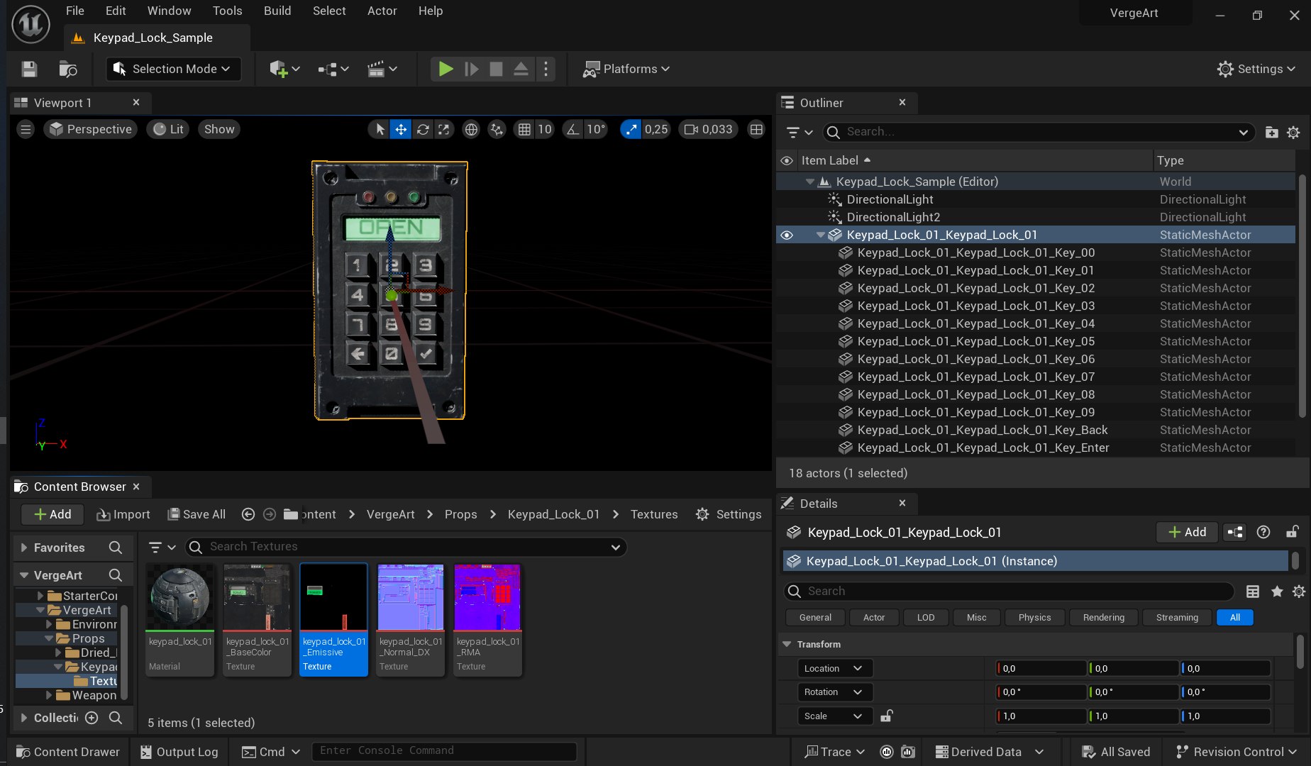 3D Old Keypad Lock - PBR Game Ready Low Poly Model - TurboSquid 2344529