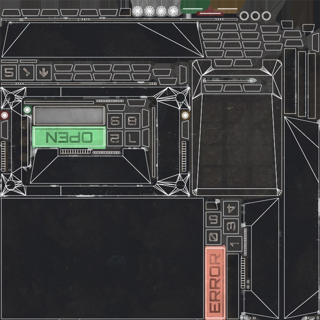 3D Old Keypad Lock - PBR Game Ready Low Poly Model - TurboSquid 2344529