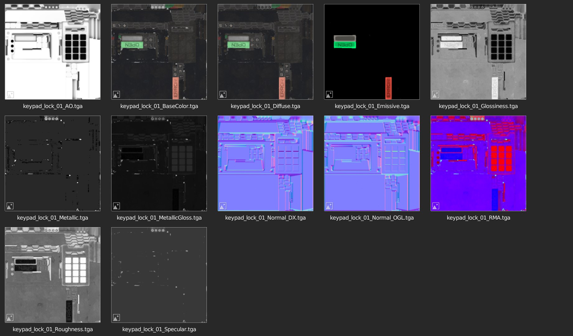 3D Old Keypad Lock - PBR Game Ready Low Poly Model - TurboSquid 2344529