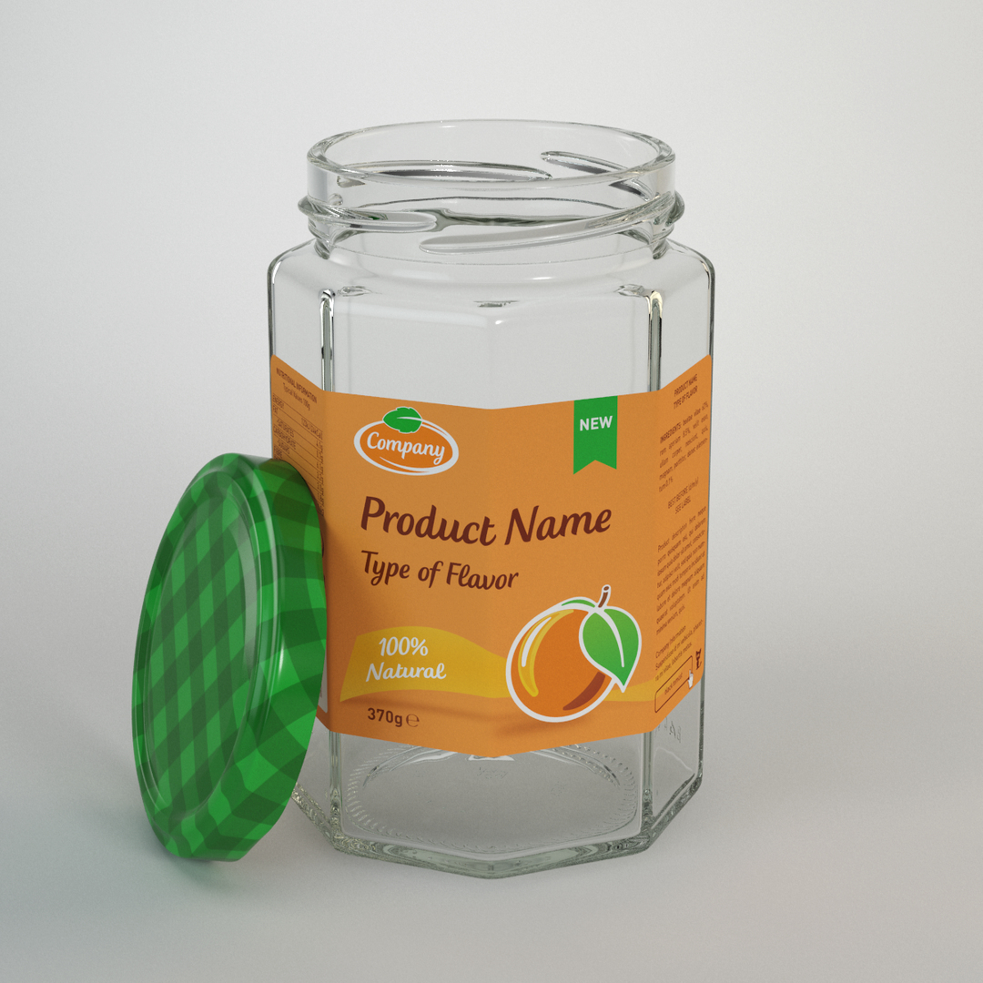 3d Model Packaging Jar