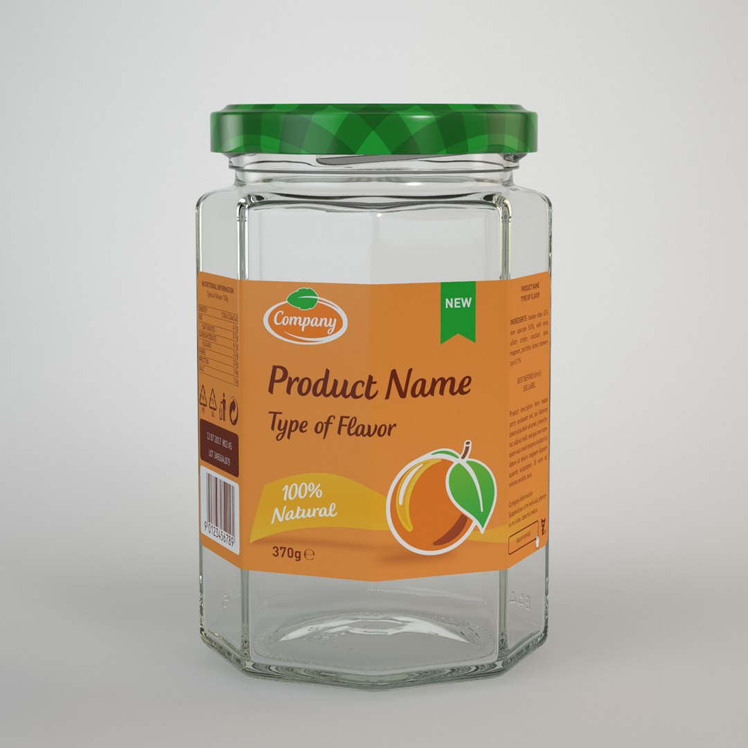 3d Model Packaging Jar