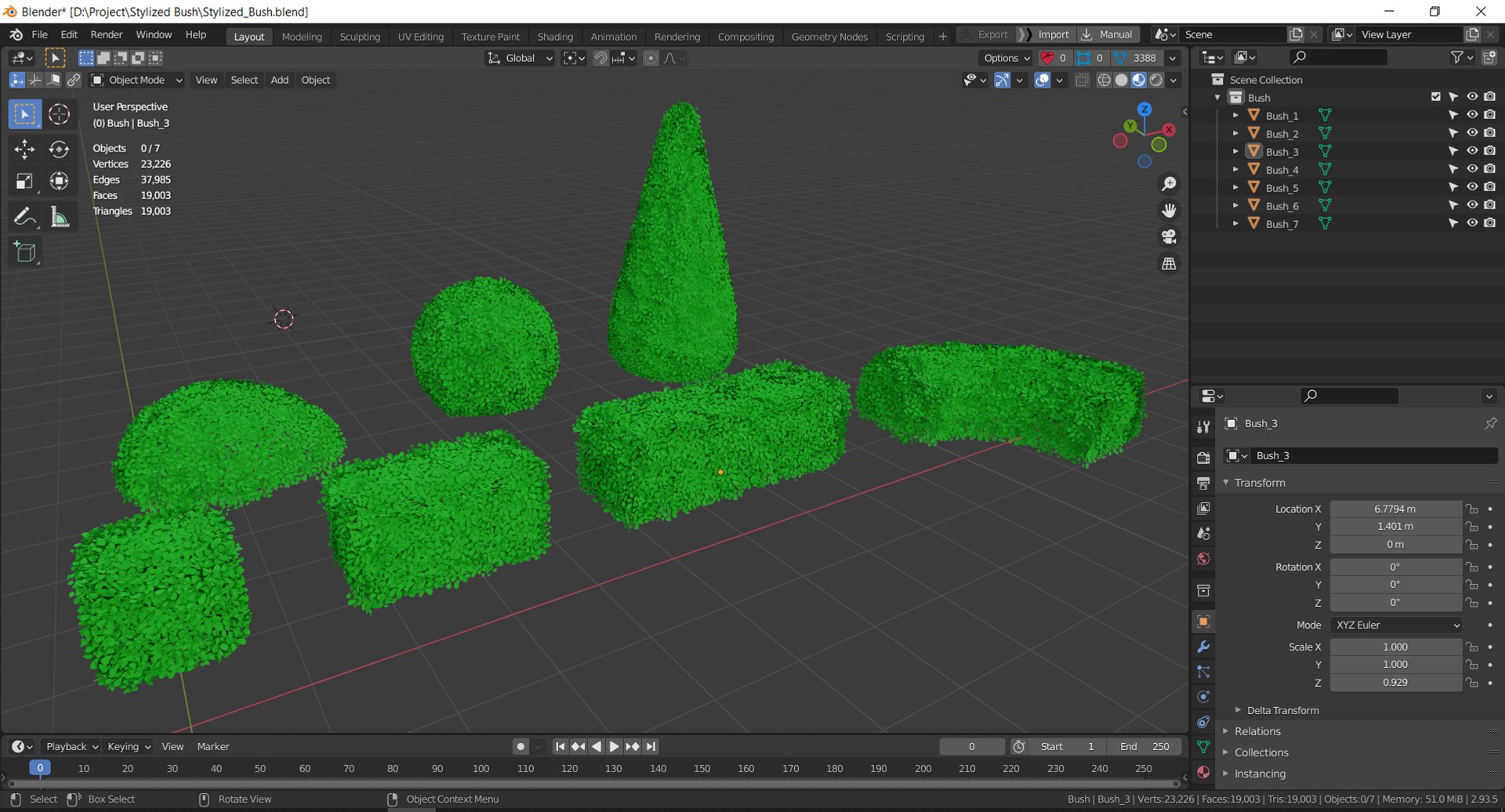 Stylized Bush 3D - TurboSquid 1839339