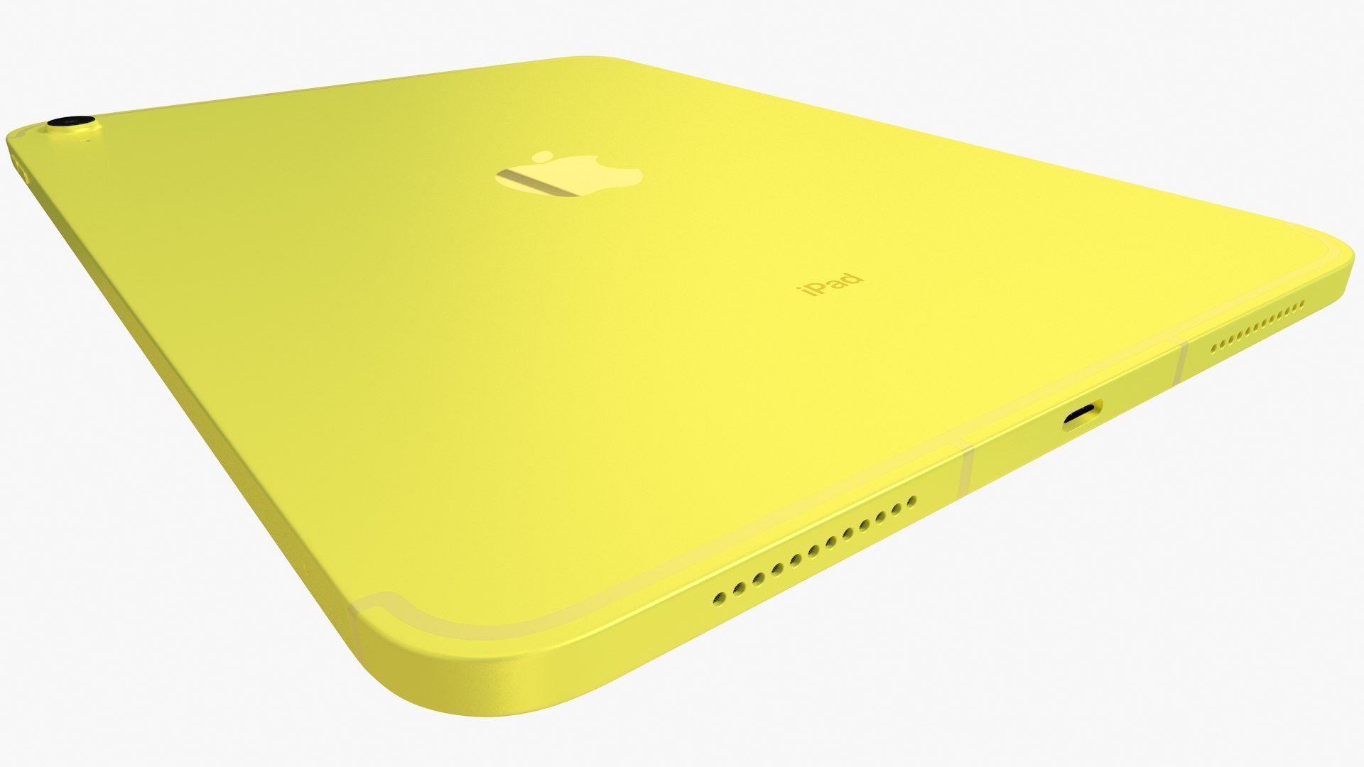 3D Apple IPad 2022 10th Gen WiFi-Cellular With Pencil Yellow ...