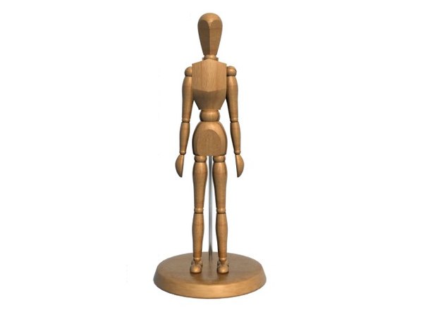 3d model wooden art mannequin