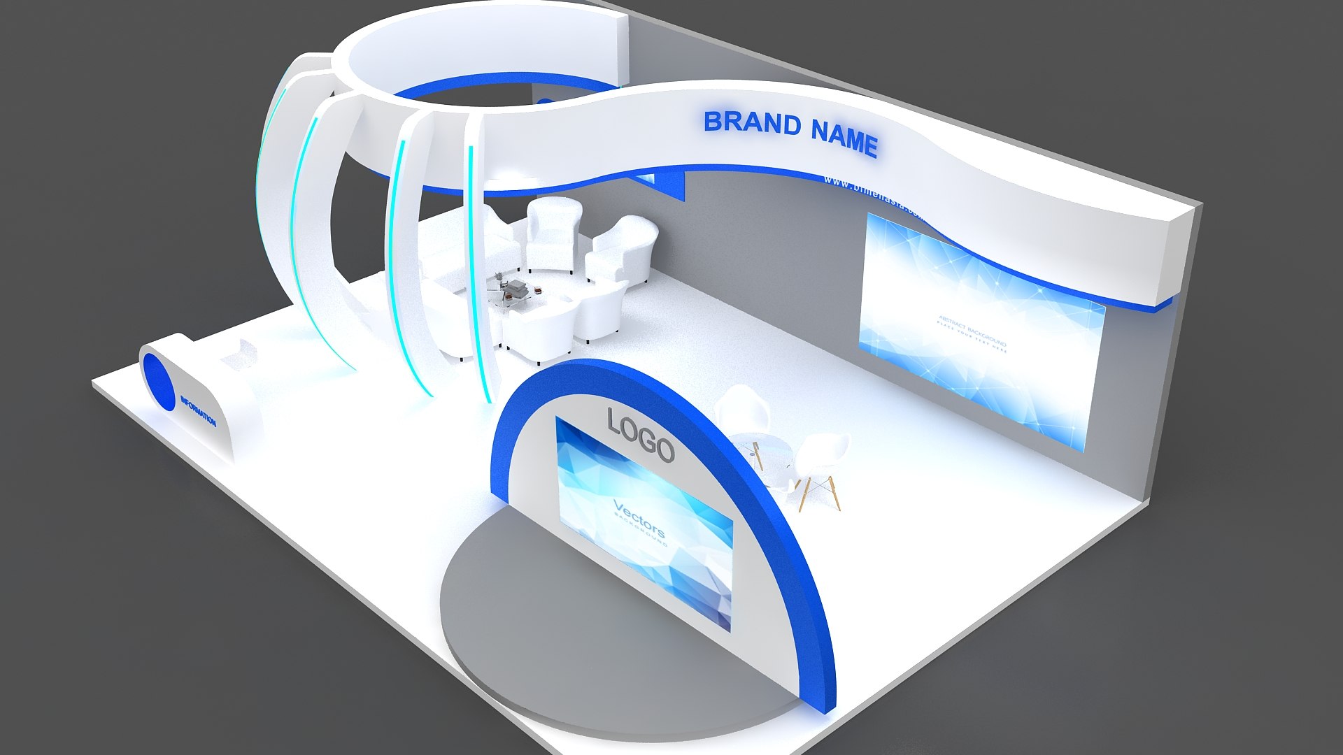 Exhibition Design 3D Model - TurboSquid 2154081