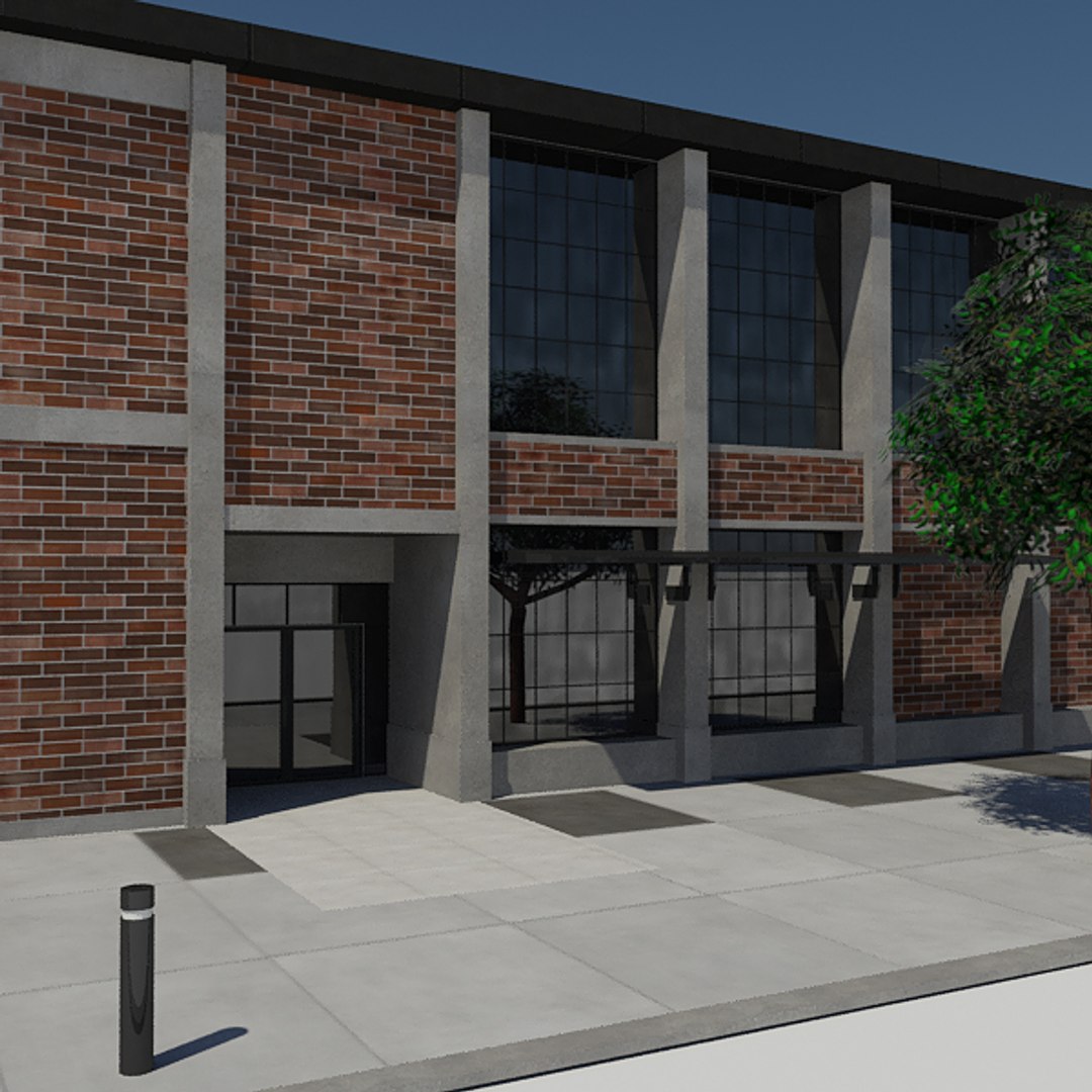 - Modern City School 3d Max